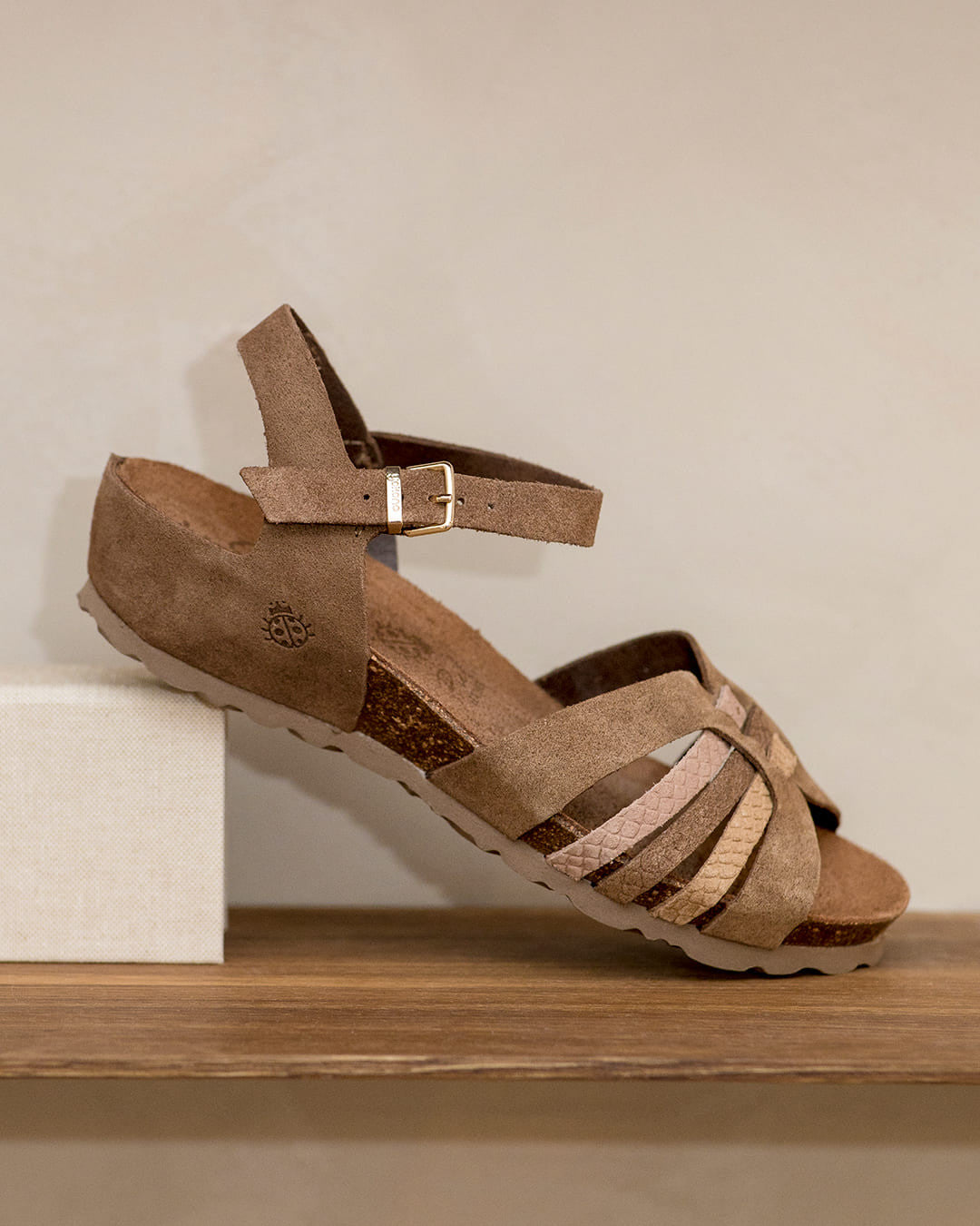 Monaco 185 brown wedge sandal - Yokono