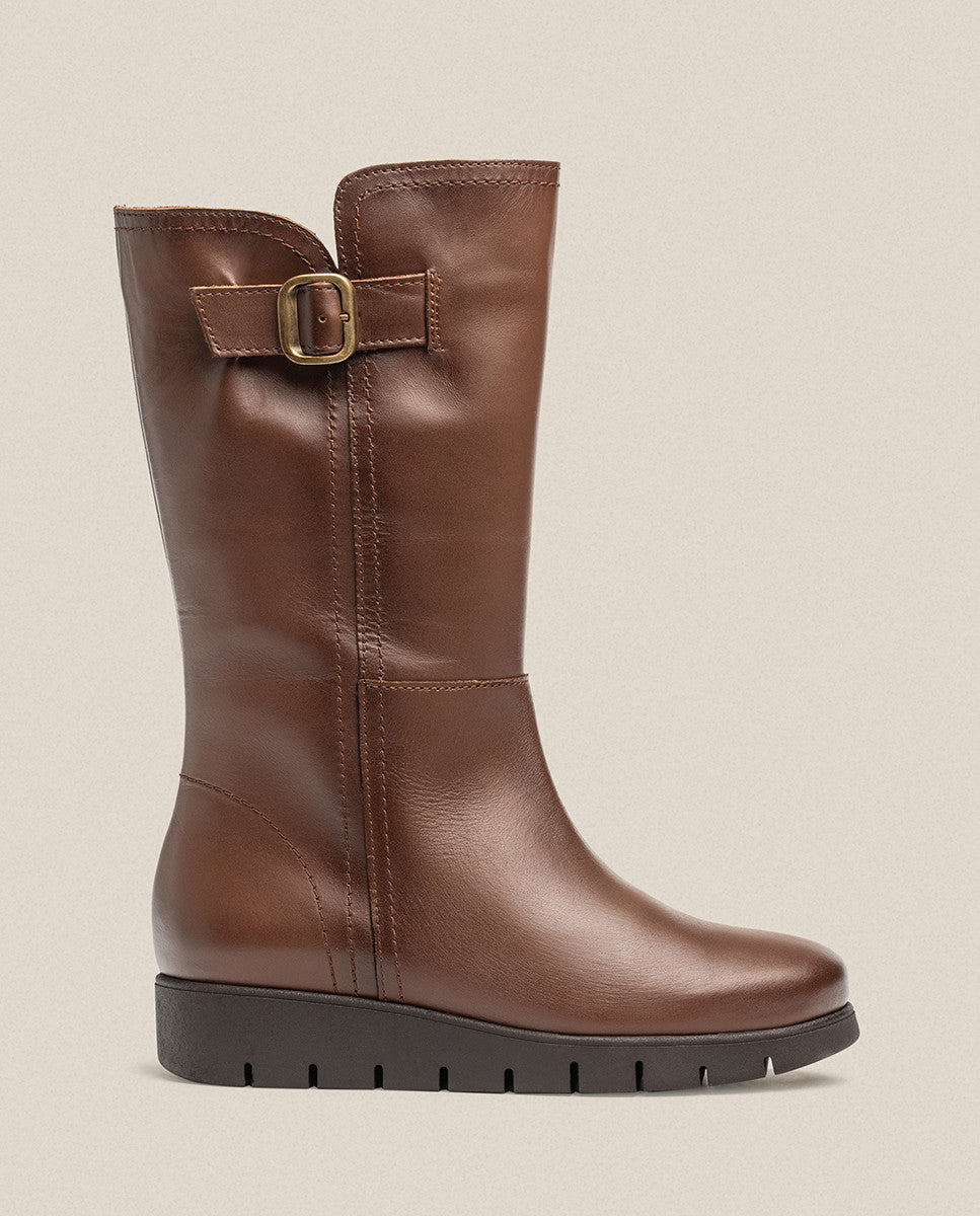 Flat boot MANILA-006 brown – Yokono
