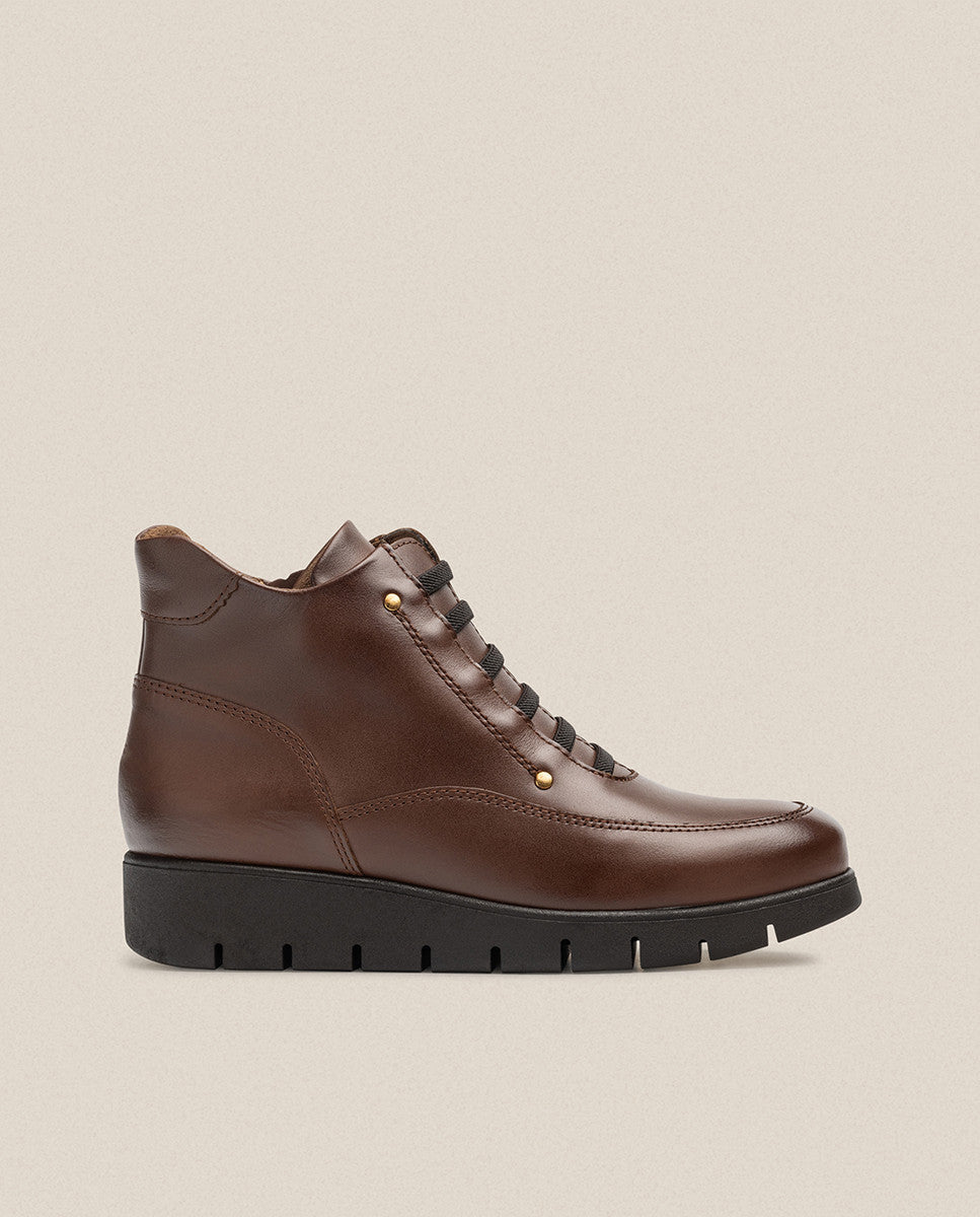 Flat ankle boot MANILA-003 brown – Yokono