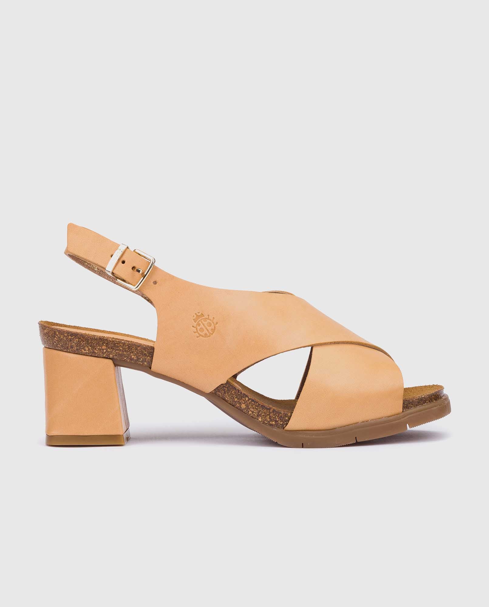 Zahara 008 beige heeled sandal - Yokono
