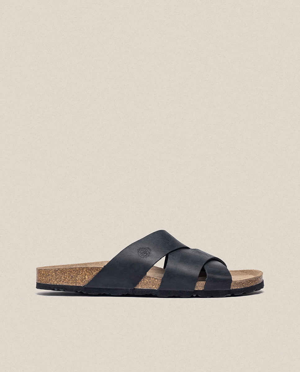 Flat sandal Macam 217 BLACK - Yokono